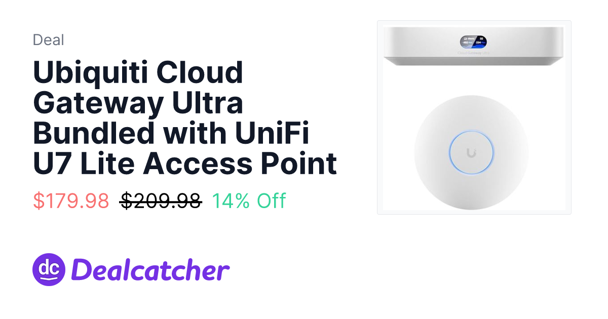 Ubiquiti Cloud Gateway Ultra Bundled with UniFi U7 Lite Access Point ...