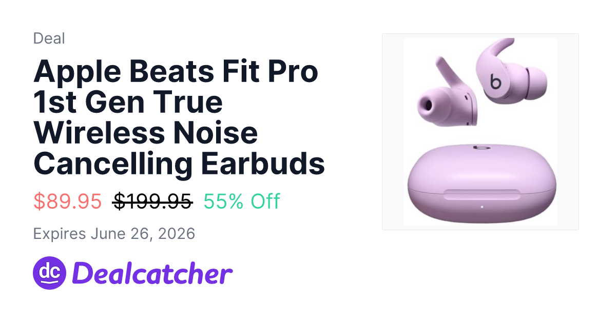 Apple Beats Fit Pro 1st Gen True Wireless Noise Cancelling Earbuds - $89.95