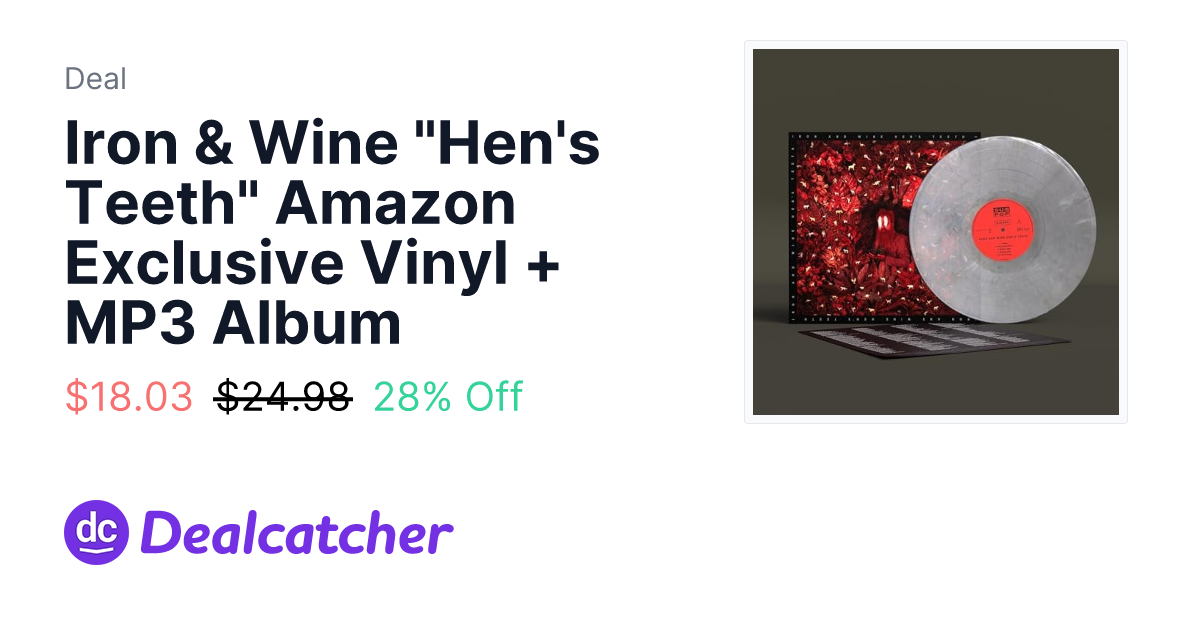 Iron & Wine "Hen's Teeth" Amazon Exclusive Vinyl + MP3 Album - $18.03
