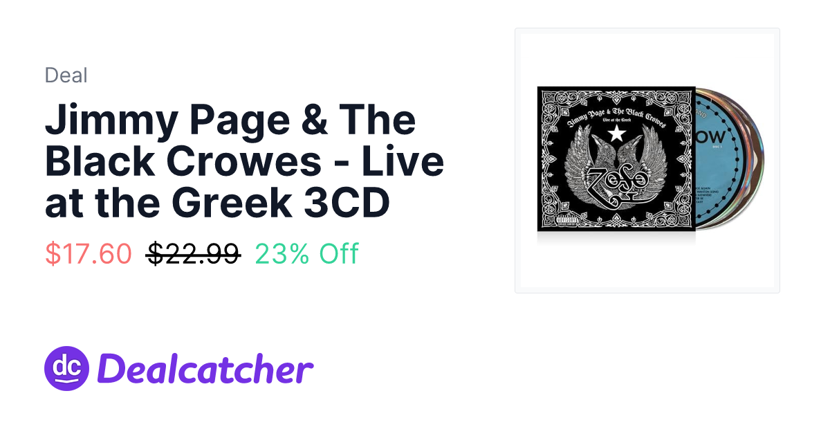 Jimmy Page & The Black Crowes - Live at the Greek 3CD - $17.60