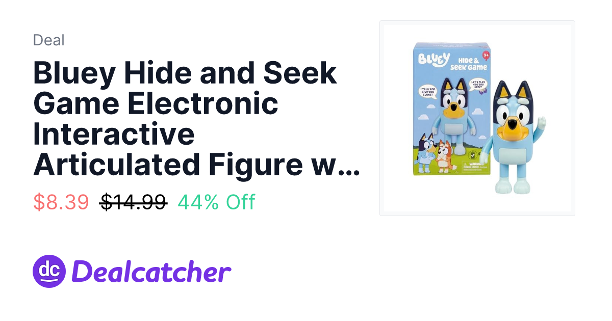 Bluey Hide and Seek Game Electronic Interactive Articulated Figure w ...