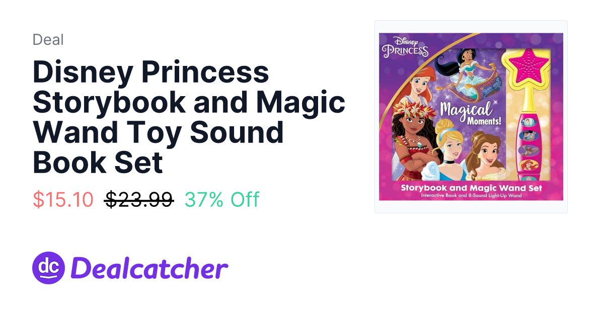 Disney Princess Storybook and Magic Wand Toy Sound Book Set - $15.10