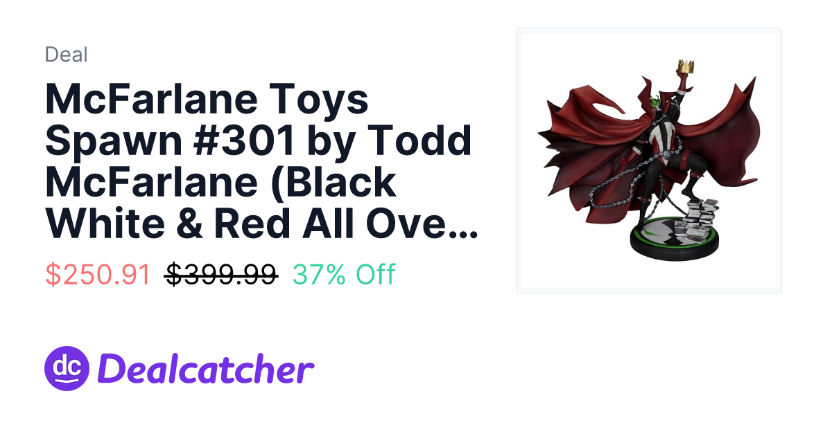 Mcfarlane Toys Spawn 301 By Todd Mcfarlane Black White Red All Over