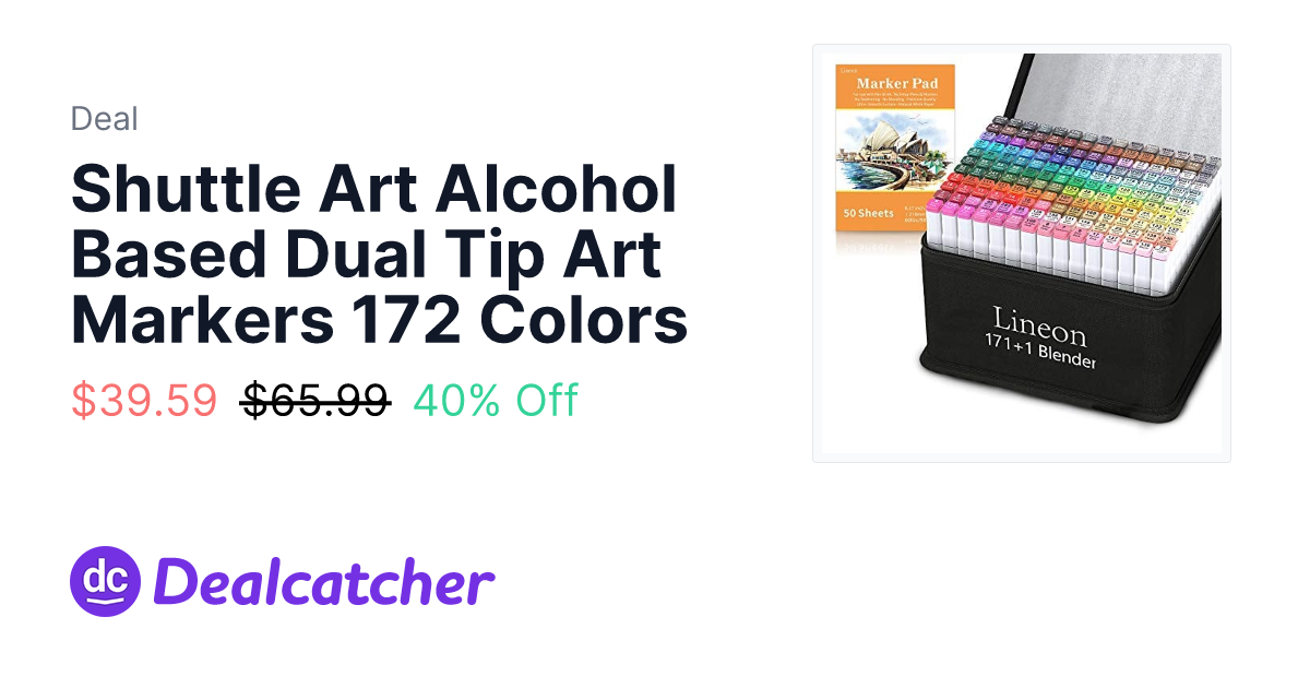Shuttle Art Alcohol Based Dual Tip Art Markers 172 Colors - $39.59