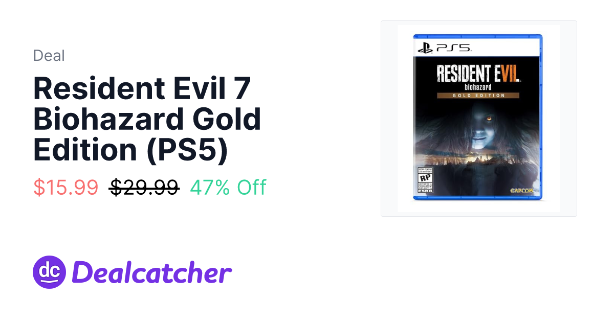 Resident Evil 7 Biohazard Gold Edition (PS5) - $15.99