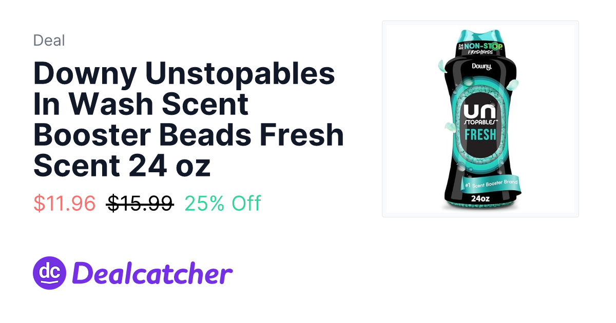 Downy Unstopables In Wash Scent Booster Beads Fresh Scent 24 oz - $11.96