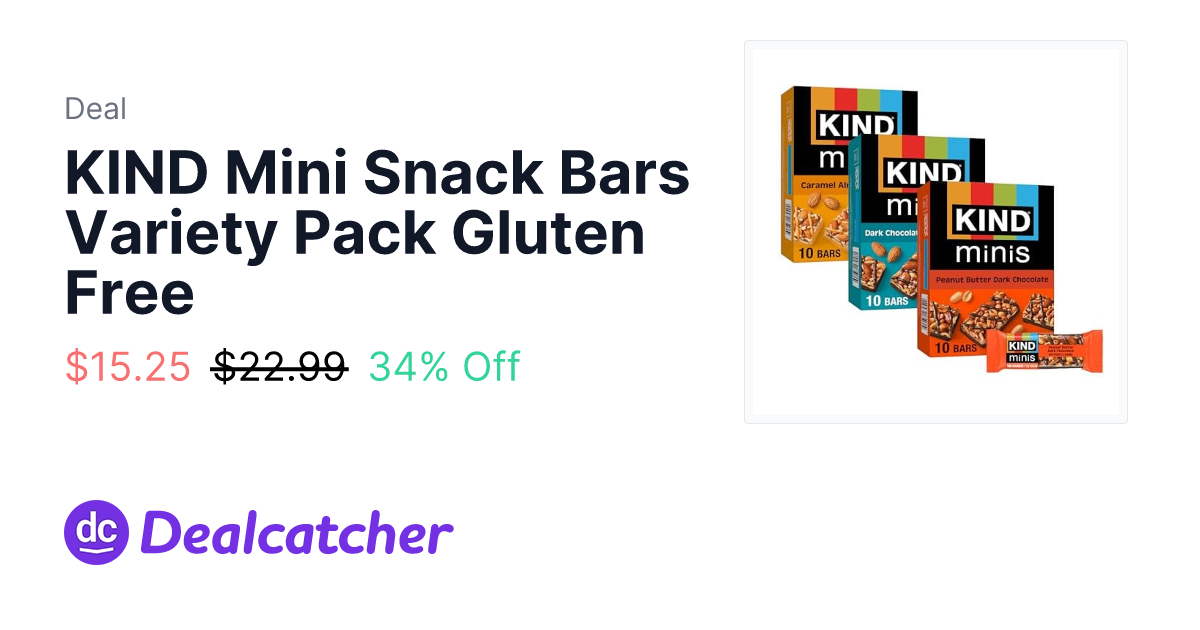 KIND Mini Snack Bars Variety Pack Gluten Free - $15.25