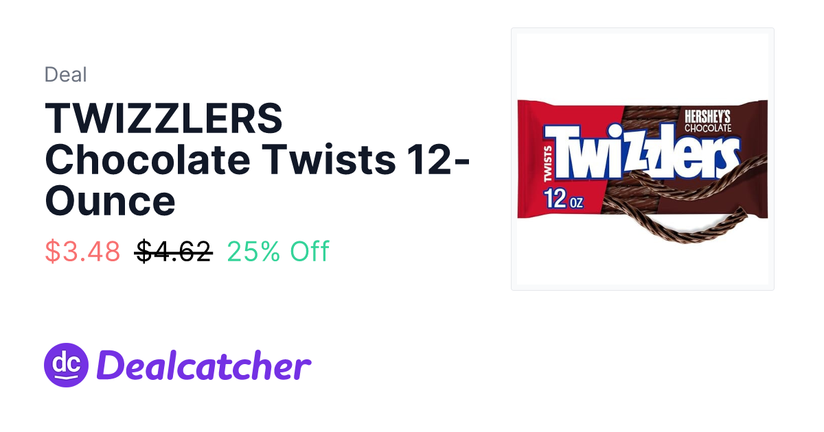 TWIZZLERS Chocolate Twists 12-Ounce - $3.48