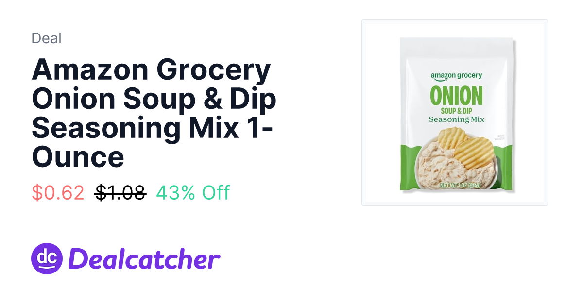 Amazon Grocery Onion Soup & Dip Seasoning Mix 1-Ounce - $0.62