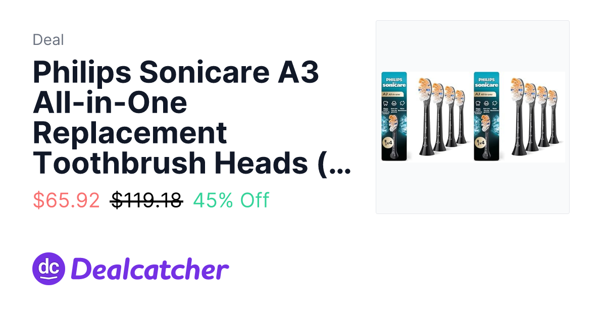 Philips Sonicare A3 All-in-One Replacement Toothbrush Heads (8-Pack ...