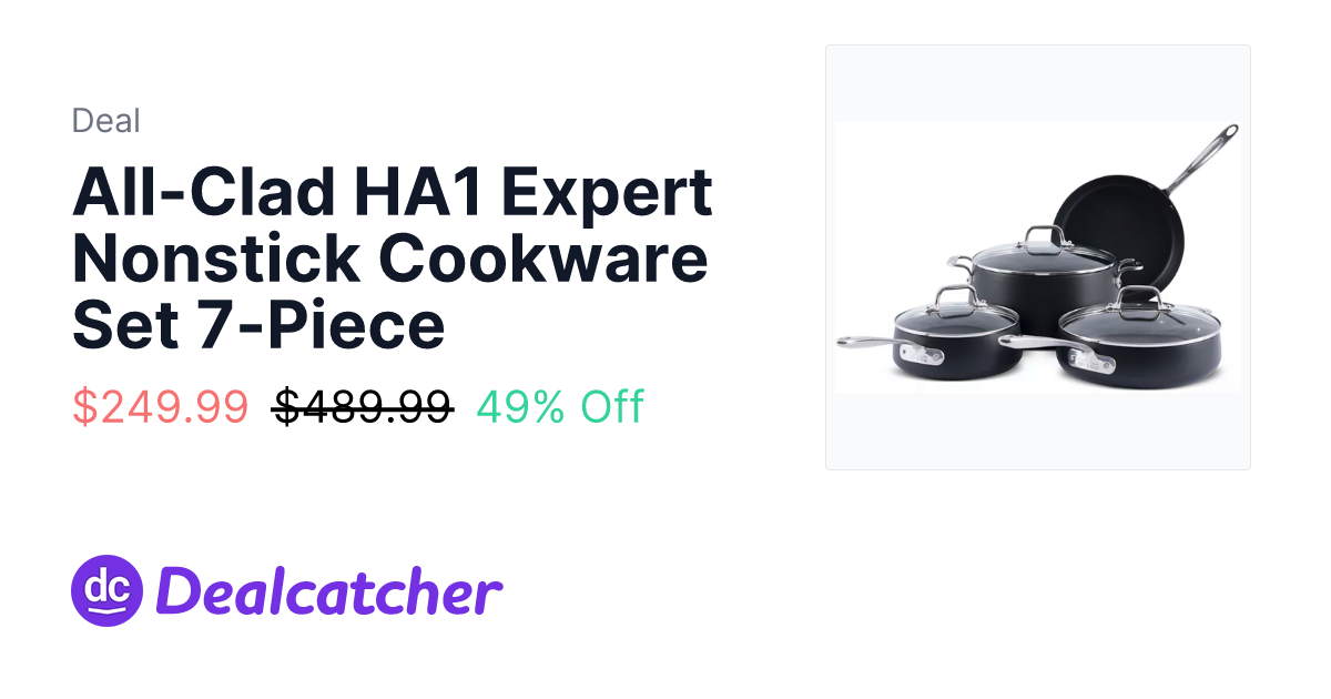 All-Clad HA1 Expert Nonstick Cookware Set 7-Piece - $249.99