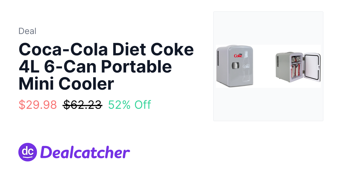 Coca-Cola Diet Coke 4L 6-Can Portable Mini Cooler - $29.98