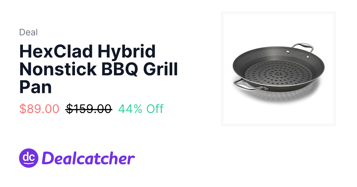 HexClad Hybrid Nonstick BBQ Grill Pan - $89.00