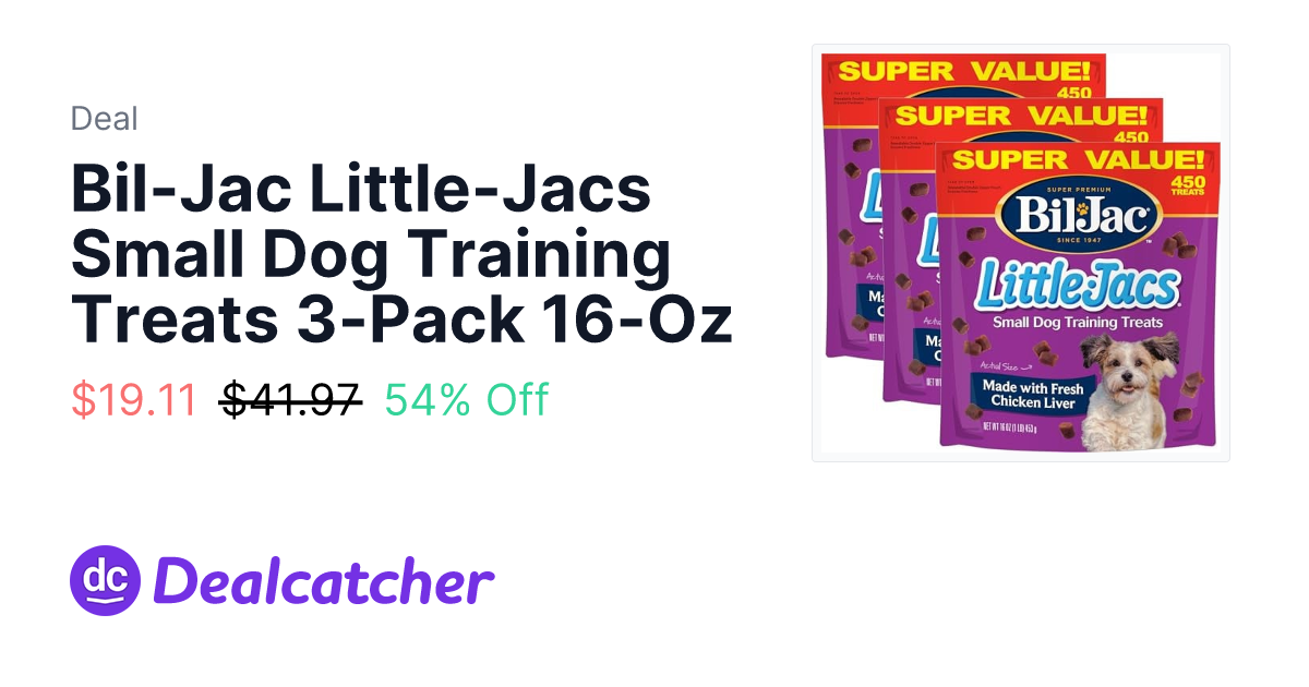 Bil-Jac Little-Jacs Small Dog Training Treats 3-Pack 16-Oz - $19.11