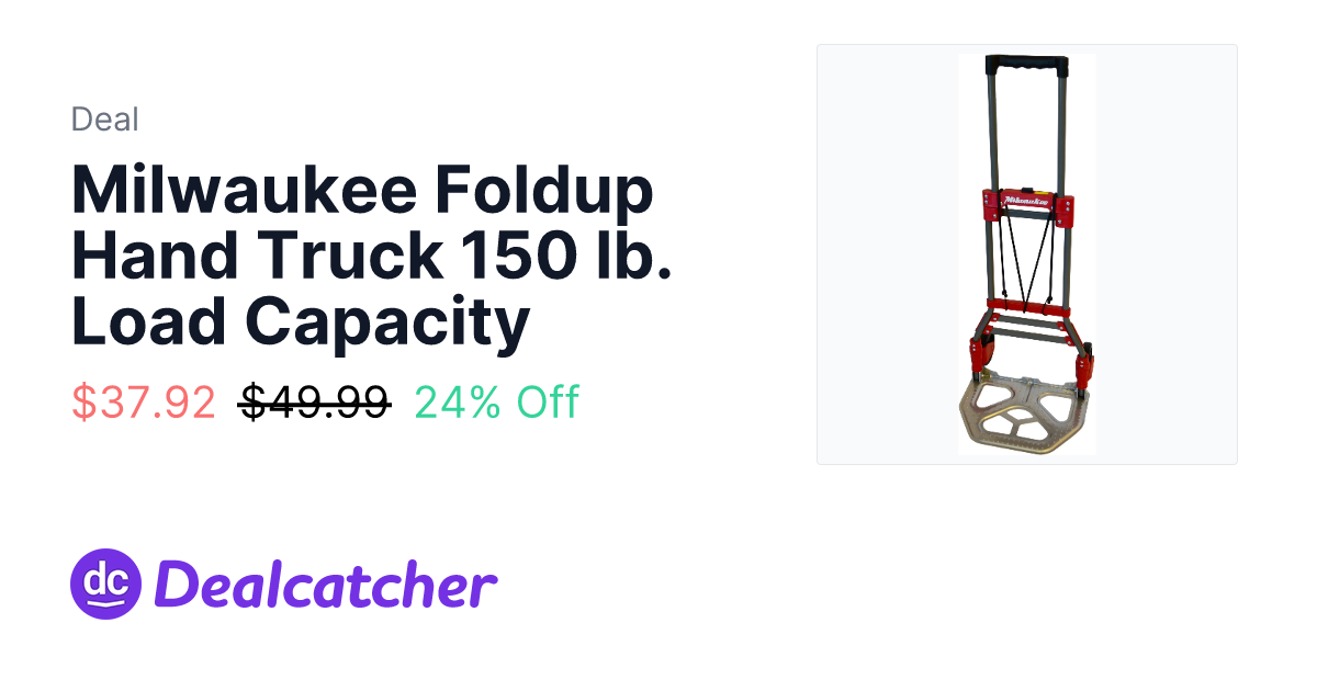 Milwaukee Foldup Hand Truck 150 lb. Load Capacity - $37.92