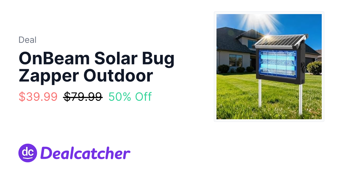 OnBeam Solar Bug Zapper Outdoor - $39.99